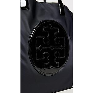 Tory Burch Women's Ella Patent Tote, Black, One Size