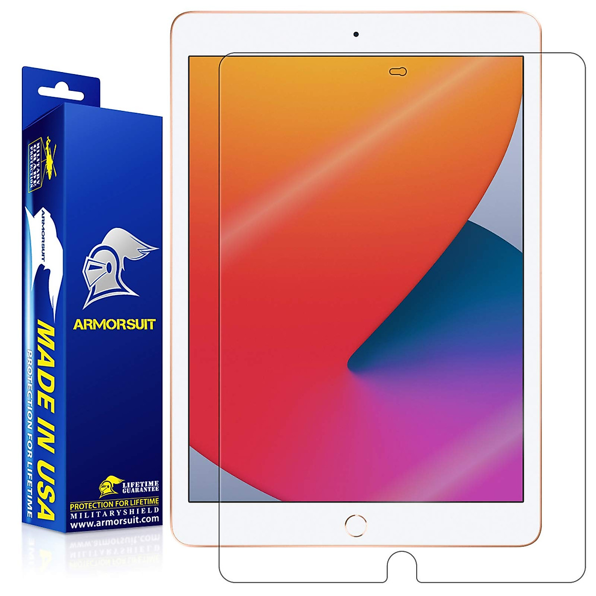 ArmorSuit 2 Pack Screen Protector for Apple iPad 9th 8th 7th Gen (10.2 inch iPad 9/8/7, 2021/2020/2019) MilitaryShield HD Clear Film - Made in USA