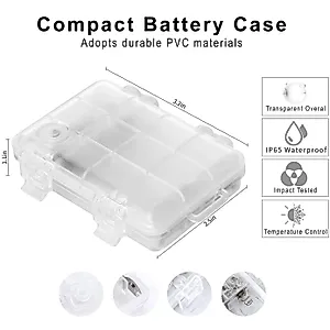 TenSteed 2 Pack Fairy String Lights,50 LED Fairy Lights Battery Operated Multicolor Changing Twinkle Lights with Remote,16.4Ft Silvery Copper Wire Firefly Lights for Party Wedding Christmas Décor