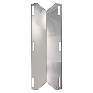 2-Pack BBQ Grill Heat Shield Plate Tent Replacement Parts for Jenn Air 720-0151-NG - Compatible Barbeque Stainless Steel Flame Tamer, Guard, Deflector, Flavorizer Bar, Vaporizer Bar, Burner Cover