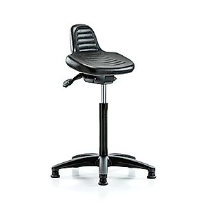 Perch Polyurethane Sit Stand with Stationary Caps | Workbench Height (21 to 31 inches) for Standing Desks and Production Lines | 300 Pound Capacity