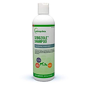 Vetoquinol Sebozole Pet Shampoo with Miconazole Nitrate 2% and Chloroxylenol 1%, 16oz