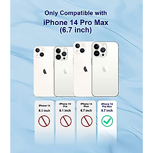 Hosgor iPhone 14 Pro Max Case for Women, Bling Glitter Plating Cover with Strap & Camera Lens Protection Soft TPU Shockproof Bumper Phone Case for iPhone 14 Pro Max 5G 2022 6.7inch (Purple)