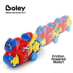 Boley Buddy Mini Toy Cars, Model One - 4 Piece Friction Powered Small Race Car Toys Play Set for Kids and Toddlers