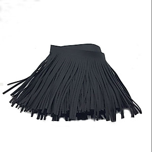 Brazil Leather Fringe Trims Faux Leather Tassel Trims Double Side for DIY Projects and Sewing Craft Supply4-3/4" or (12 cm) Wide 3 Yards/lot
