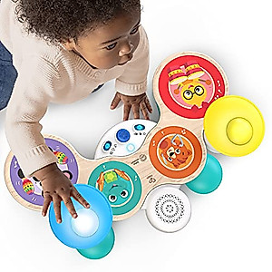 Baby Einstein Together in Tune Drums​ Safe Wireless Wooden Musical Toddler Toy, Magic Touch Collection, Age 12 Months+