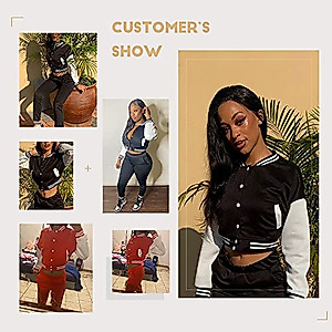 Girls 2 Piece Outfit Varsity Baseball Jacket Uniform Set Sport Tracksuit Sweatsuits