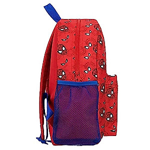 Marvel Backpack Set | Kids Backpack, Lunchbag, Water Bottle and Pencil Case Set | spider man backpack | Official Merchandise | Red