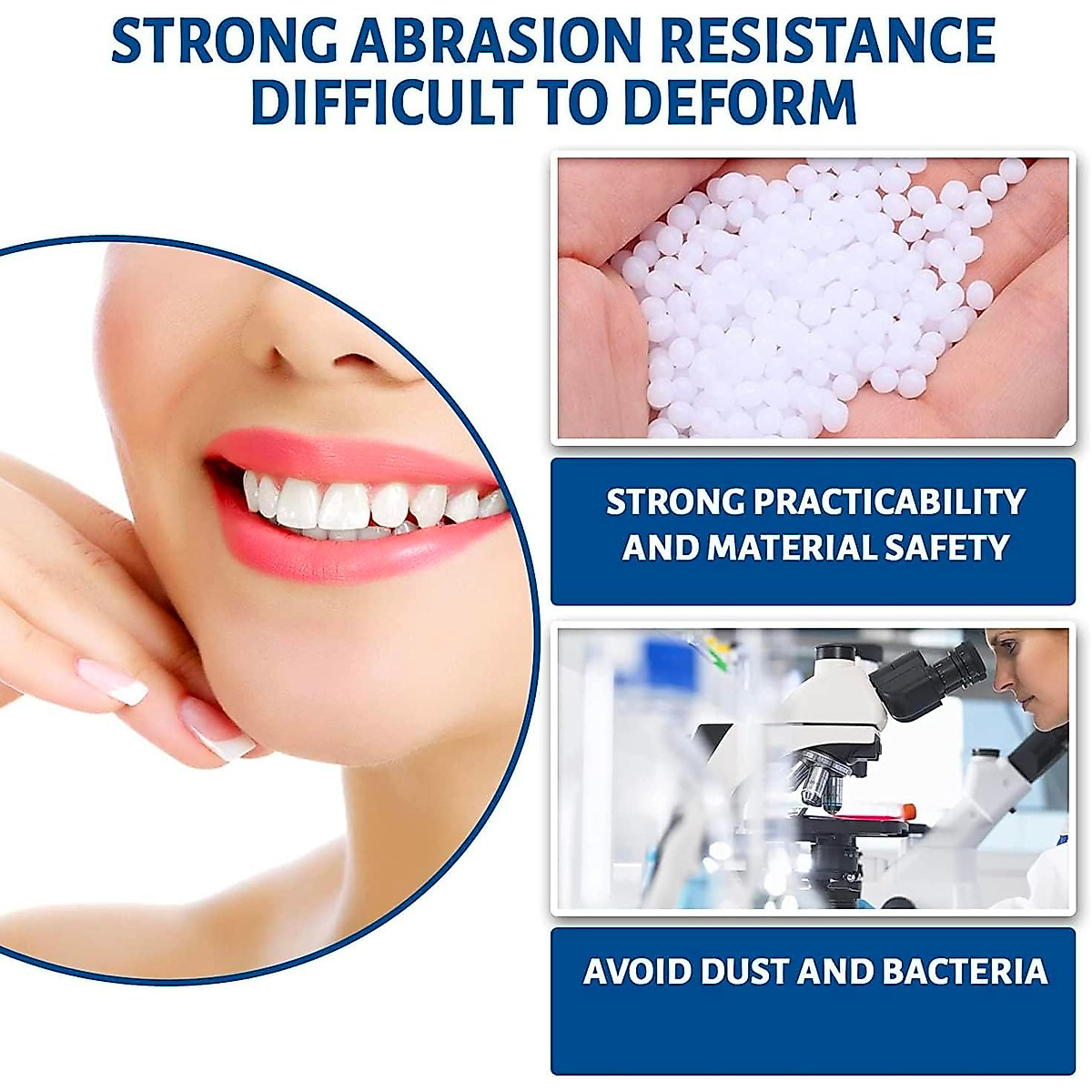 Tooth Replacement Kit, Replace a Missing Tooth in Minutes, Veneers for Temporary Tooth Repair, Complete Your Smile with Temporary Tooth, Nature and Comfortable Veneers