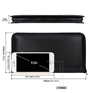 Expanding File Folder Document Organizer Fireproof Money Bag A5 Size 13 Pockets Zipper Closure Portable Filing Wallet Holder Storage for Check,Bill,Receipts,Tickets(11.4" x 6.3")