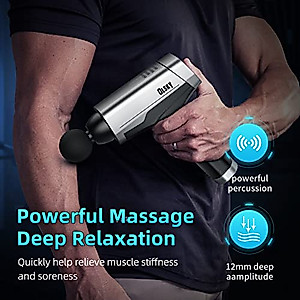 OLsky Massage Gun, Handheld Deep Tissue Massager for Pain Relief, Back Massager, Electronic Shoulder Massager, Portable Quiet Handheld Relaxation Sport Massager