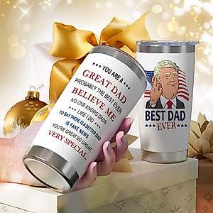 Gifts for Dad from Daughter, Son, Kids on Fathers Day, Christmas, Birthday - Funny Fathers Day Tumbler - Present for Father - Dad Tumbler 20oz