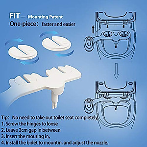 Elcare Bidet AMI 930-Fresh Water Non-Electric Mechanical Bidet Attachment-Selfcleaning Dual Nozzles of Wash and Women Wash Toilet Bidets