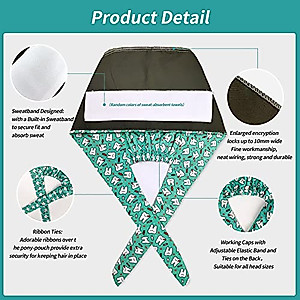 VIAOLI Dental Scrub Caps Women with Buttons Dentist Hat Working Cap Scrub Caps Nurses Hair Cover Cotton Doctor Hats