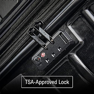 Samsonite Omni 2 Hardside Expandable Luggage with Duel Spinner Wheels, Midnight Black, 3-Piece Set (CO/MED/LG)