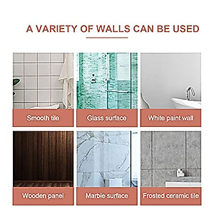 DOITOOL 2 Pcs Bathroom Floating Shelf Clear Acrylic Shower Caddy Adhesive Wall Mount Storage Rack Cosmetic Shampoo Spice Condiment Holder Organizer for Toilet Kitchen