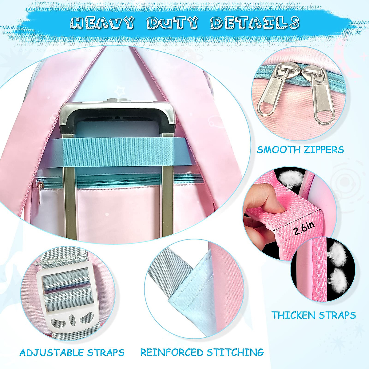 Girls Backpack, Gradient Lightweight Kids School Backpacks for Girls, Cute Book Bag for Girl for Kid Students Elementary Middle School, Kids' School Bag, 16.5*12*5in Pink