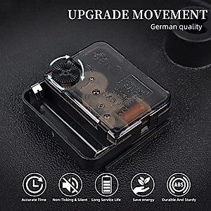 FAERIE Wall Clock for Living Room Decor Large Wall Clock Battery Operated,12 Inches Round Bathroom Clock Silent Kitchen Clock Wall Cute Small Clock Non Ticking Modern Wall Clock Analog Clock