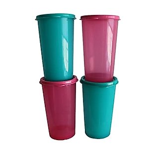 Tupperware 12oz / 330ml Stacking Tumbler Set of 4 Teal Pink