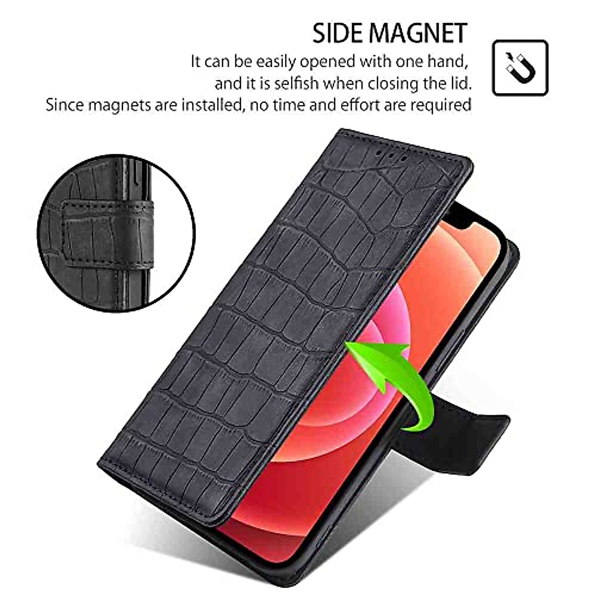 YOUKABEI MojieRy Phone Cover Wallet Folio Case for Samsung Galaxy S9 Plus, Premium PU Leather Slim Fit Cover for Galaxy S9 Plus, 3 Card Slots, Good Design, Black