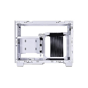 Lian Li Q58 White Color SPCC / Aluminum / Tempered Glass Mini Tower Computer Case , PCIe 4.0 Riser Card Cable Included - Q58W4