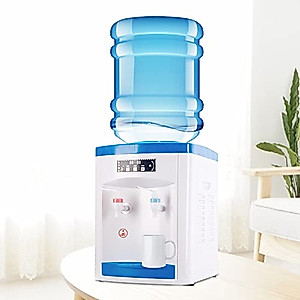 Top Loading Countertop Water Cooler Dispenser,550W Electric Hot Cold Water Cooler Dispenser,5 Gallon PP Material Compact Mini Desktop/Countertop Water Cooler Dispenser for Homes, Kitchens, Offices,etc