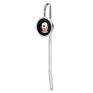 Sumo Sushi Vintage Metal Bookmark Silver Book Marker Birthday for Book Lovers 1.2"