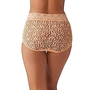 Wacoal Women's Halo Lace Brief Panty, Almost Apricot, Large
