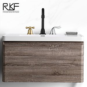 RKF Faucet- Replacement Lever Handles with Valve Faucet Accessory Faucet Parts Faucet Kit Chrome B07