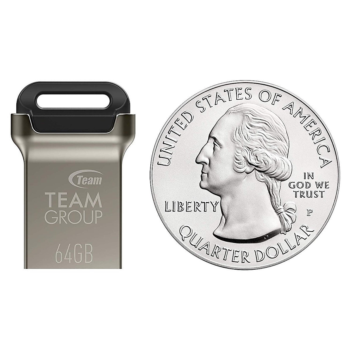 TEAMGROUP C162 32GB 5 Pack USB 3.2 Gen 1 USB 3.1/3.0 Mini Fits Metal Read 100MB/s Flash Thumb Drive External Data Storage Memory Stick Compatible with Computer/Laptop Black TC162332GB21