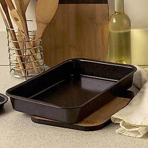 Russell Hobbs CW12611 Romano Vitreous Enamel Roaster, 36 cm, Black