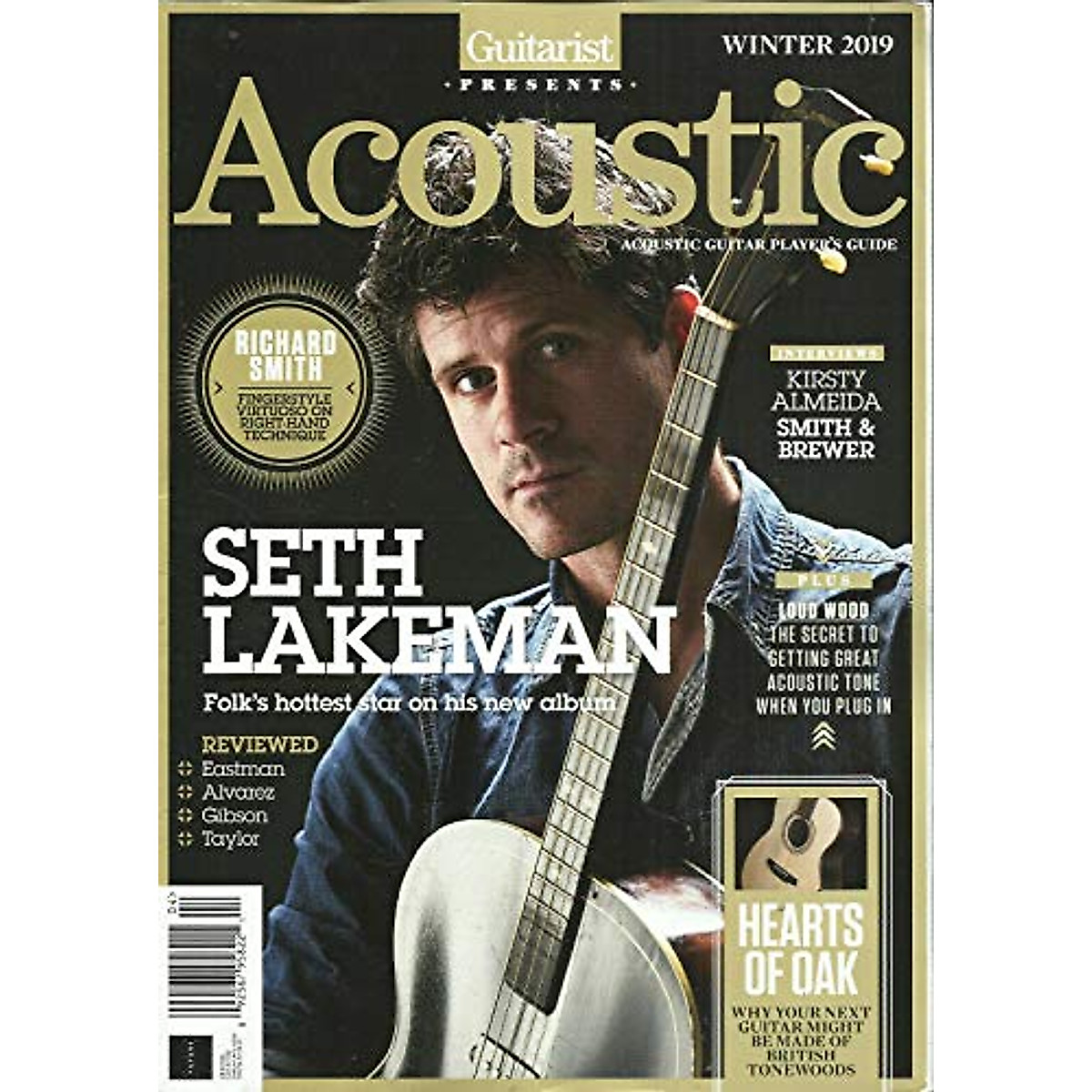 GUITARIST PRESENT, ACOUSTIC MAGAZINE, SETH LAKEMAN WINTER, 2019 NO CD OR DVD