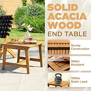 IDZO Foldable Reclining Design Heavy Duty 400lbs Capacity Patio Bistro Set 3 Piece Outdoor