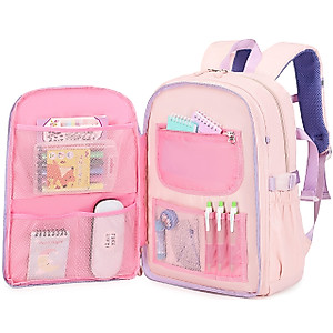 nine-tailed fox Bunny Backpack for Girls,Cute Backpack With Lunch Bag Kindergarten Preschool Elementary School Bookbag Set (Lunch Bag Sets Pink)