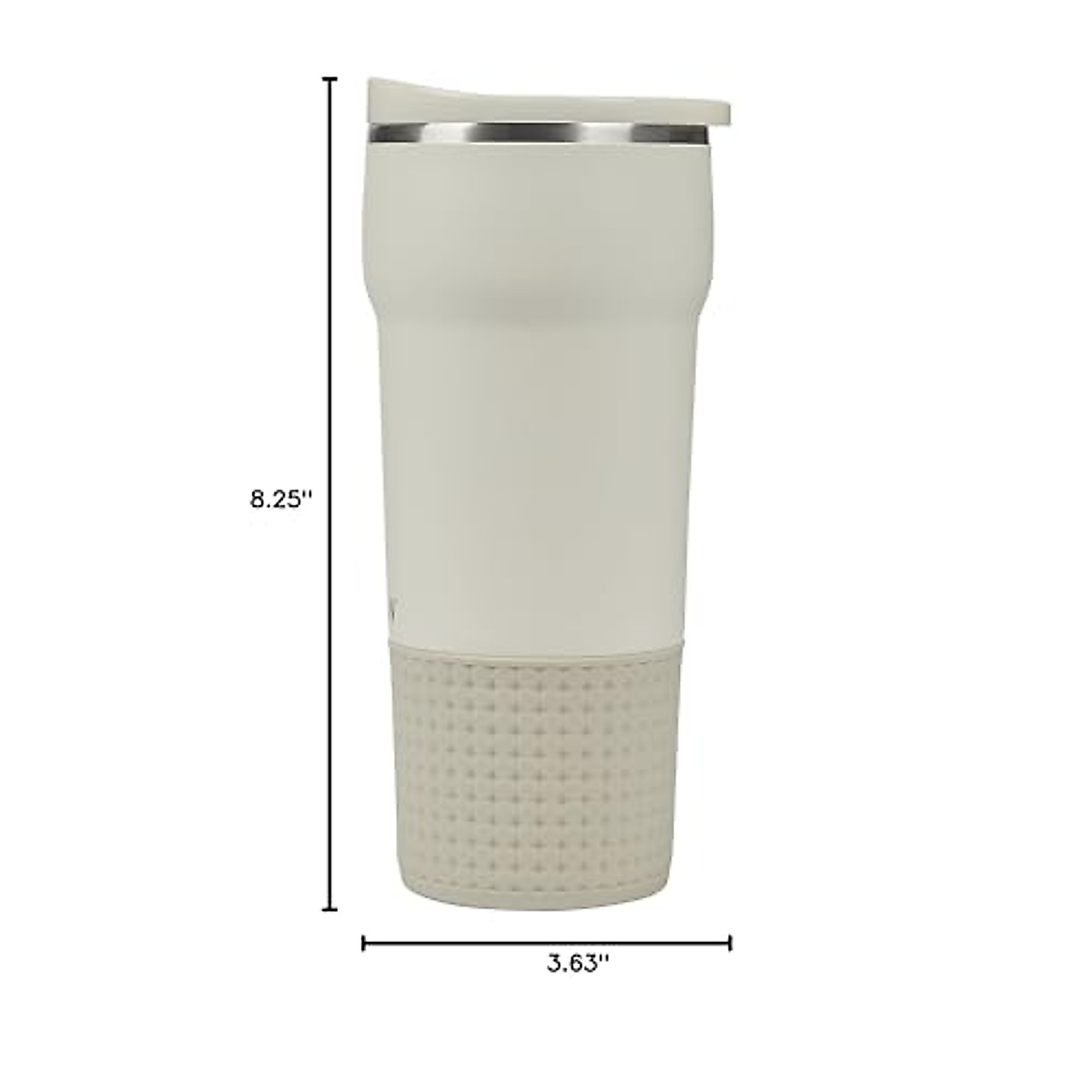 Pelican Hydration Pelican Cascade™ 22 oz Vacuum Insulated Tumbler - Recycled Stainless Steel Double Wall Travel with Dual Lid, Powder Coated Insulated Coffee Mug For Hot Cold Drinks, Linen