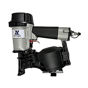 Zeluga 10-145 Pneumatic 15 Degree Coil Roofing Nailer with 120 PCS Load Capacity Coil Nailer Kit with Eye Protection and Repair Kit