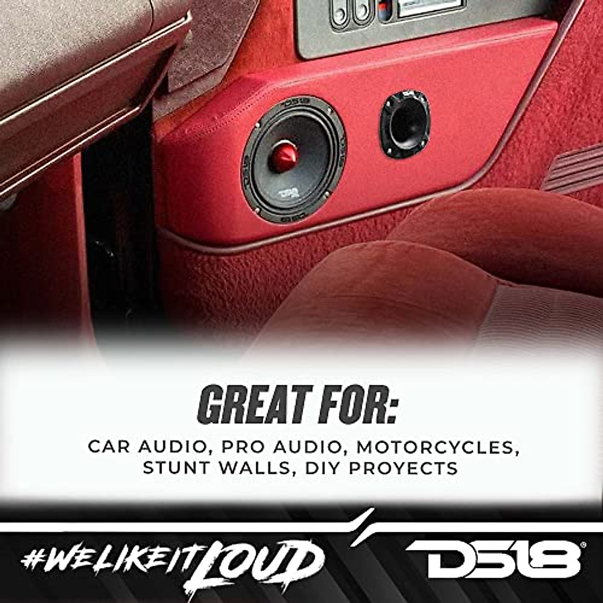 DS18 PRO-DRNSC1.5DK 1" Throat Neodymium Driver with 1.5" Composite Polyamide Voice Coil with Horn. Extremely Loud - PRO Tweeters are The Best in The Pro Audio and Voceteo Market - 1 Speaker