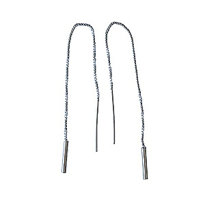 Handmade 925 Sterling Silver Chain Threader Dangle Earrings, Bar Edge Long Tassel Chain Drop Earrings, Dangling Earrings for Women, Tarnish & Water Resistant, By MiYa Jewelry Creations