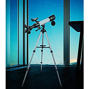 Telescope,20X-167X HD Telescop 60mm Aperture 500mm AZ Mount Astronomical Refracting Telescope Adjustable Portable Telescopes with Adjustable Tripod, Phone Adapter, Nylon Bag…