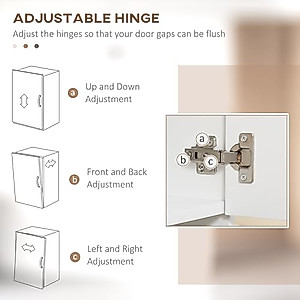 HOMCOM 71" Kitchen Buffet with Hutch, Pantry Storage Cabinet with Shelves, Open Microwave Countertop for Dining Room, Living Room, White