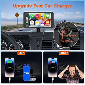 Spedal CL518 CarPlay and Android Auto Wireless Receiver, 2.5K Ultra HD Dash Cam, Bluetooth Audio, Voice Command, Fast Charging