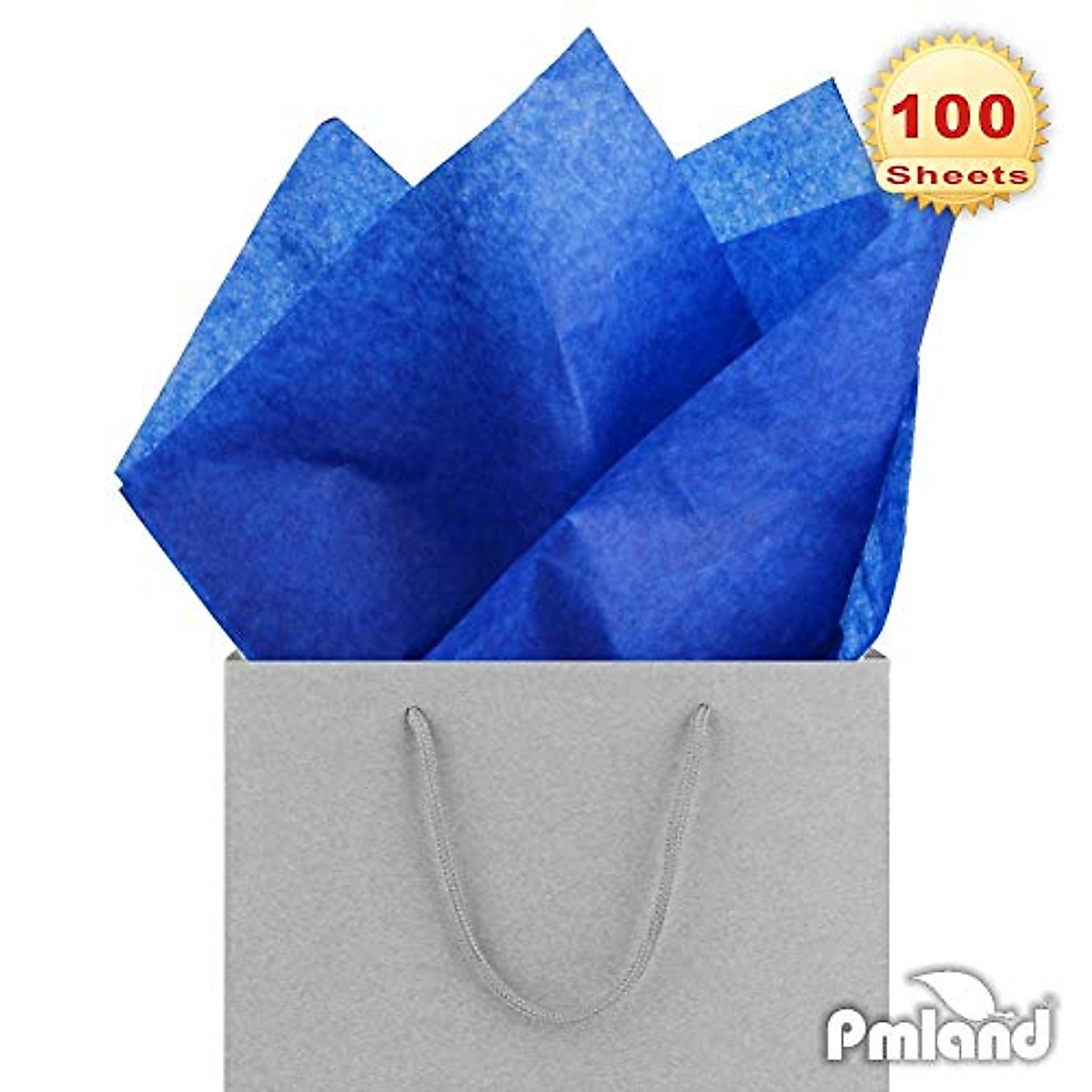 PMLAND Premium Quality Gift Wrapping Paper - Blue - 15 Inches X 20 Inches 100 Sheets