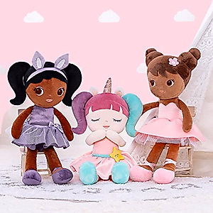 Lazada African American Baby Dolls Gifts Soft Plush Girl Toys Brown Skin 16"