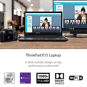 Lenovo Thinkpad E15 Business Laptop, 15.6" FHD IPS Display, Intel Core i7-10510U, 16GB RAM Memory, 512GB PCIe NVMe SSD, Webcam, Zoom Meeting, Windows 10 Pro, Black