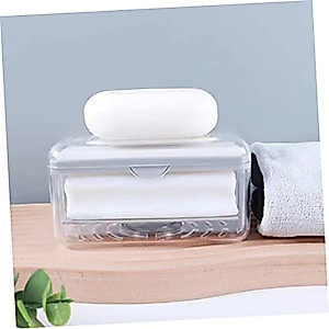 BETOOKY Box Soap Box Soap Dish Soap Tray Dish Soap Dispenser Foaming Soap Dispenser Laundry Soap Containers Bar Soap Laundry Soap Dispenser Set Pearlescent Travel Plastic
