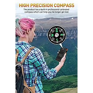 Power Bank,Solar Charger,36800mAh 5V3.1A QC 3.0 Dual 2 USB Port Built-in Powerful Flashlight IPX7 Waterproof Dustproof Shockproof(Orange)