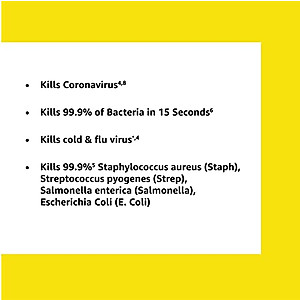 Amazon Basics Disinfecting Wipes, Lemon & Fresh Scent, Sanitizes/Cleans/Disinfects/Deodorizes, White, 85 Count, Pack of 4 (Previously Solimo)