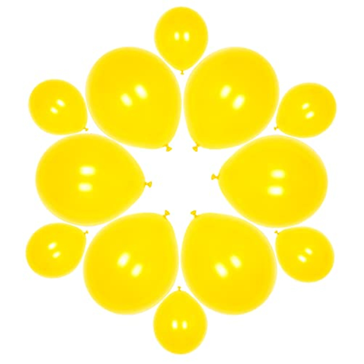 SUWEN Yellow Balloons Kit 77PCS Latex Helium Shiny Mustard Yellow Balloon Different Sizes 10 Inch 5 Inch for Birthday Graduation Wedding Shower Anniversary Party Decorations