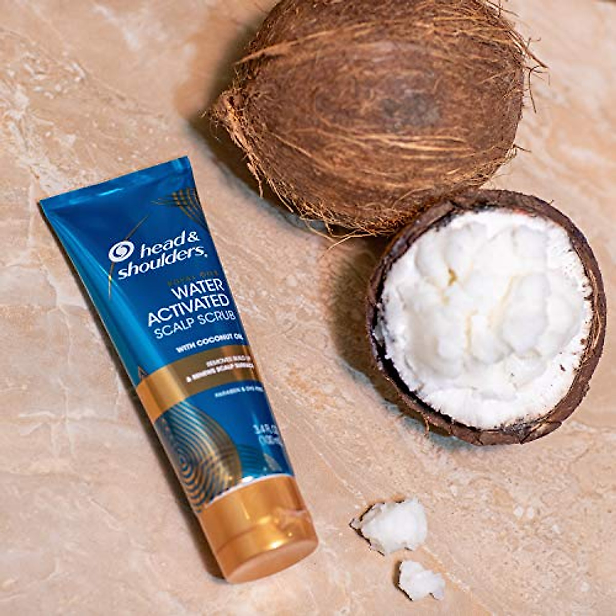 Head & Shoulders Royal Oils Water Activated Scalp Scrub With Coconut Oil Dye Free, 3.4 Fl Oz