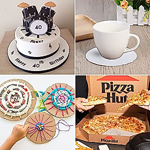 ZOEYES 50 PCS 10 inch Cake Board Round Cake Circles Cake Base Cardboard Cake Boards for Cake Pizza Decorating Supplies